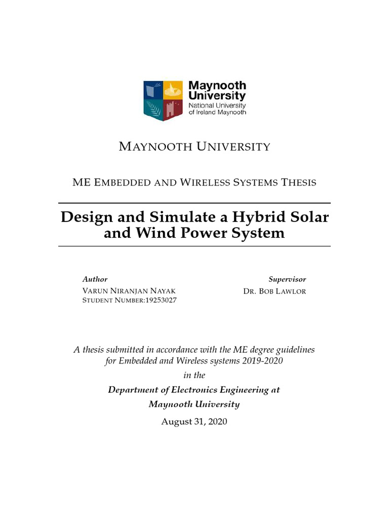 Design and Simulate A Hybrid Solar and Wind Power System - Varun ... Design and Simulate A Hybrid Solar and Wind Power System - Varun ...