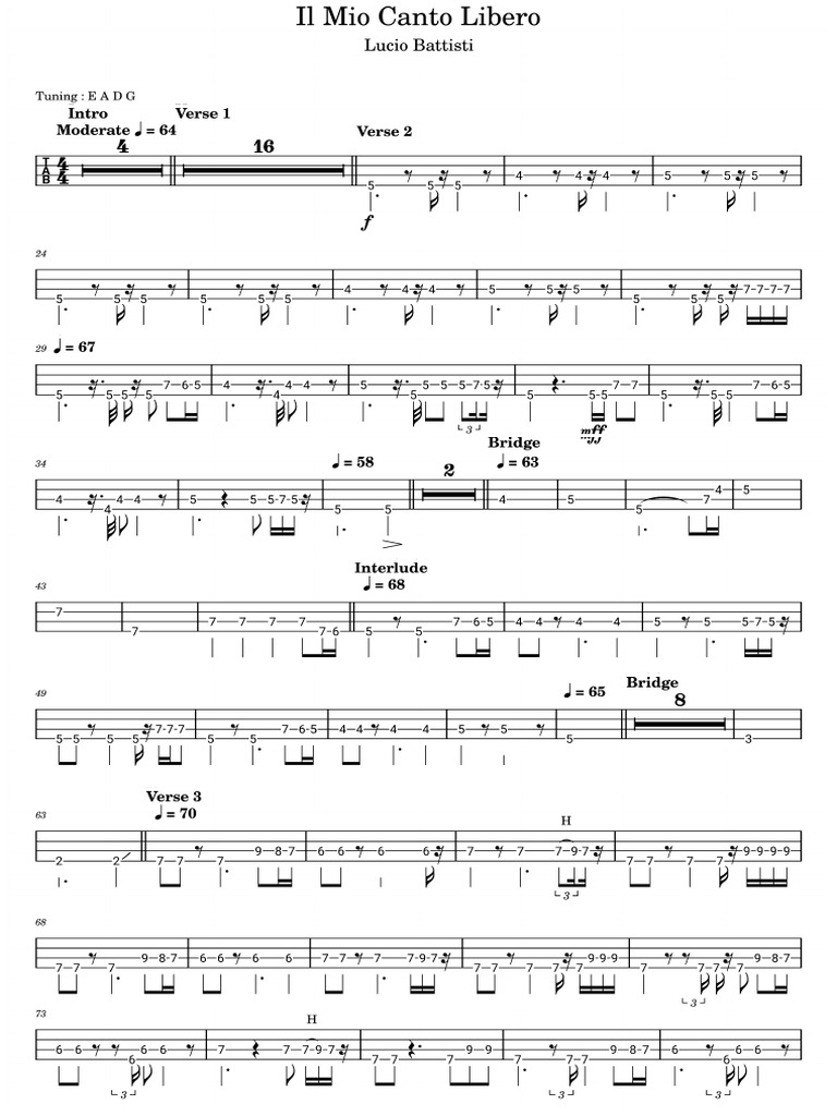 L Mio Canto Bass | PDF