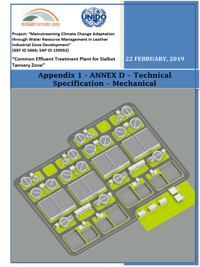 Appendix 1 - Annex d - Technical Specifications for Mechanical | PDF ...