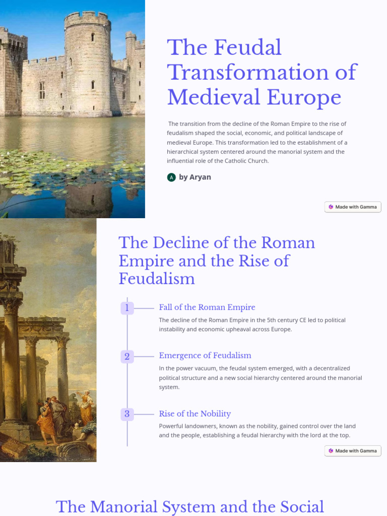 The Feudal Transformation of Medieval Europe | PDF | Feudalism | Serfdom