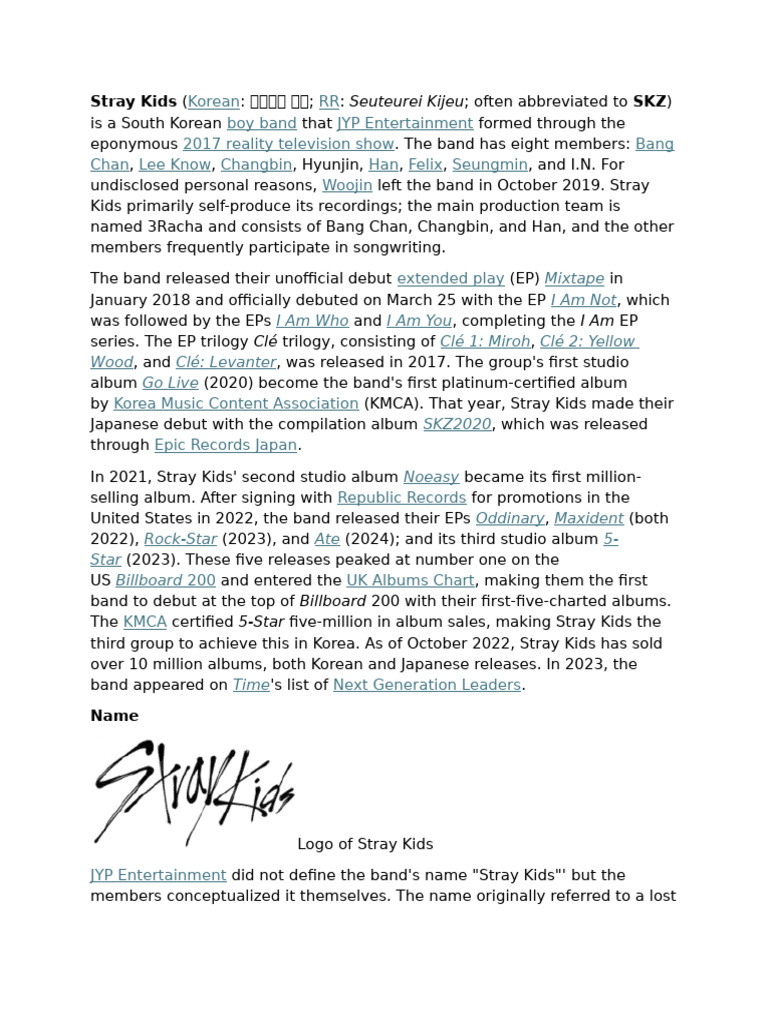 Stray Kids | PDF | Albums | Recorded Music