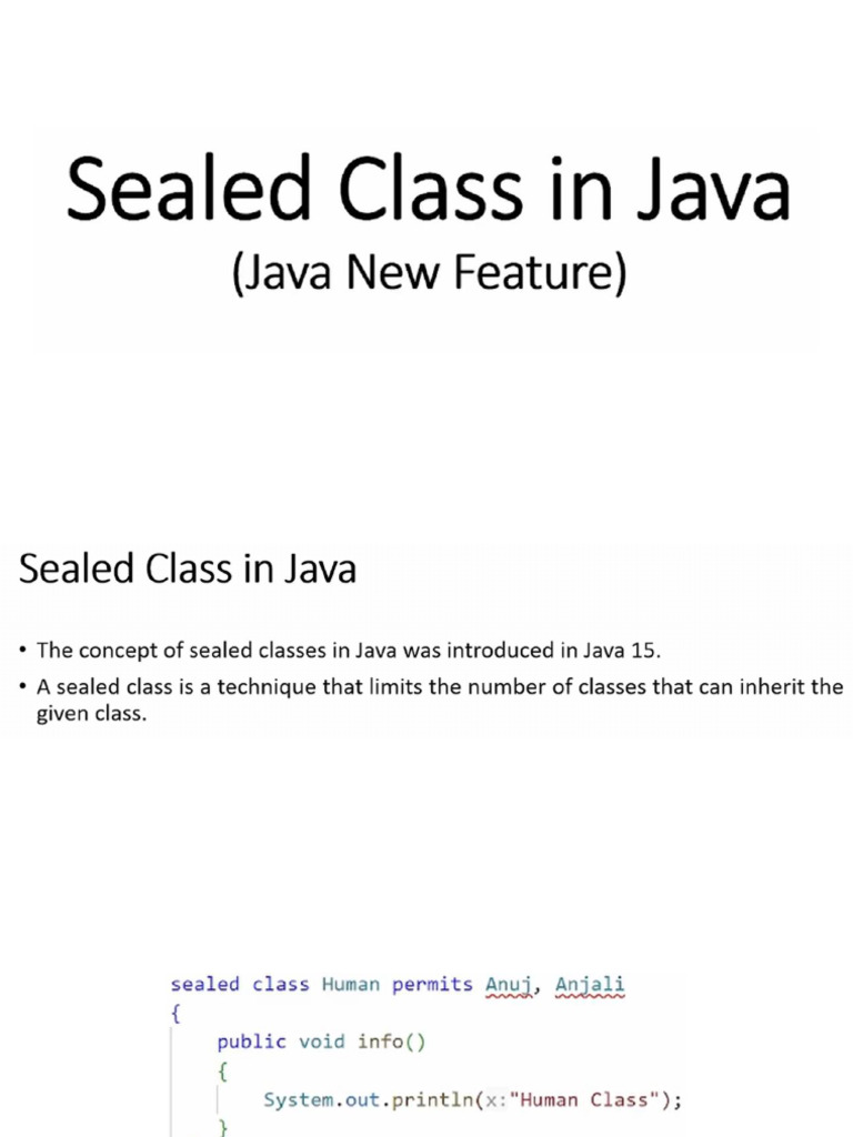 Sealed Classes | PDF