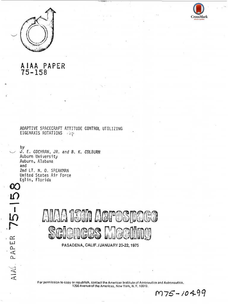 Paper: Adaptive Control | PDF | Physics | Rotation