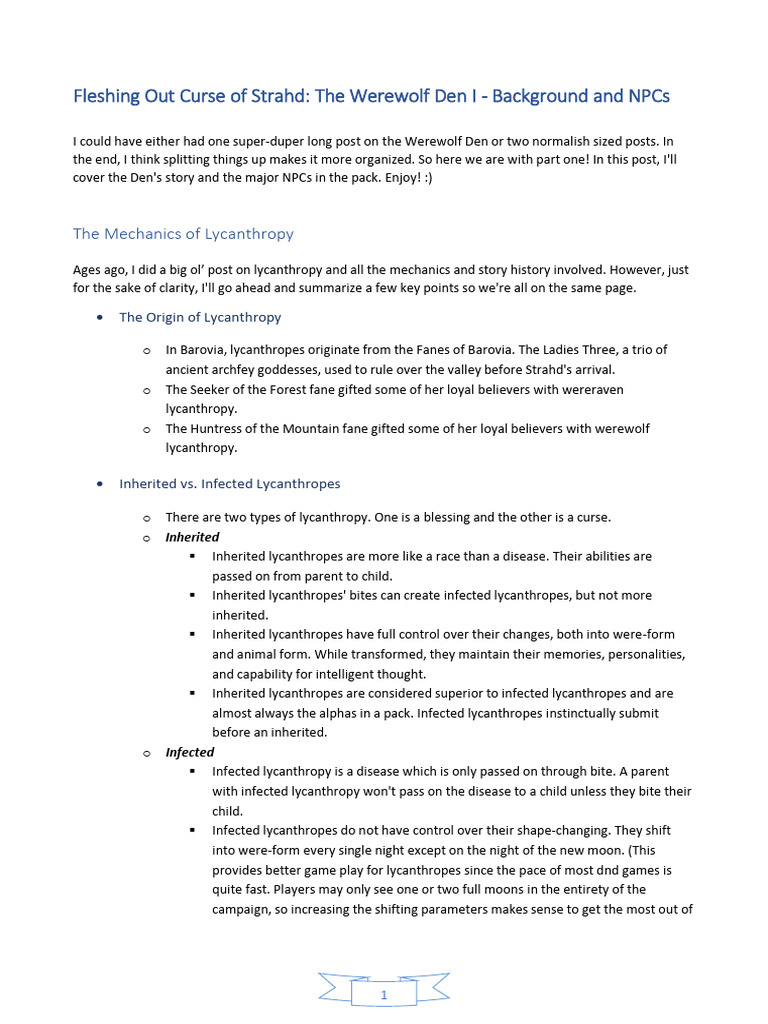 Chapter_15_-_The_Werewolf_Den | PDF | Werewolves