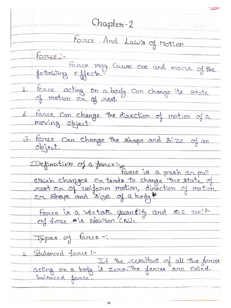 Class 9 Physics (Motion) Notes | PDF