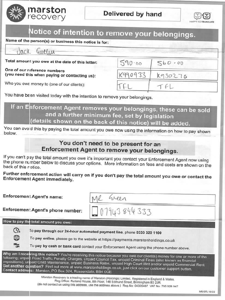 Marston Recovery 23.10.24 | PDF