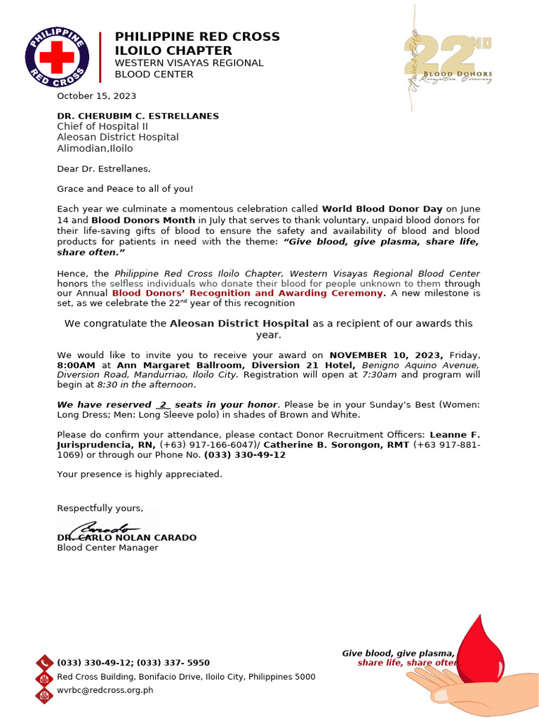 Invitation Letter 2023 | PDF