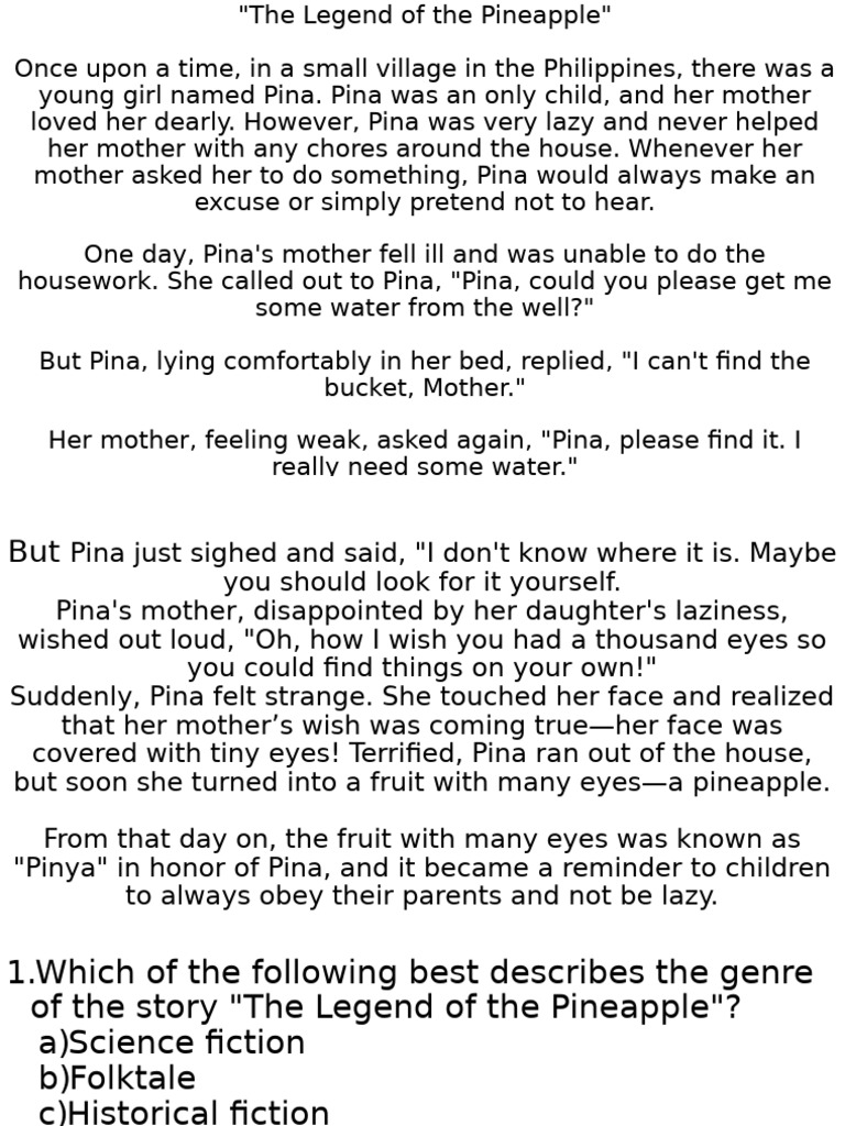 The Legend of The Pineapple | PDF