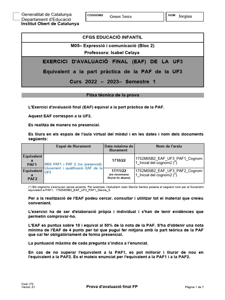 1752M5B2 EAF UF3 PAF1 Gener S | PDF