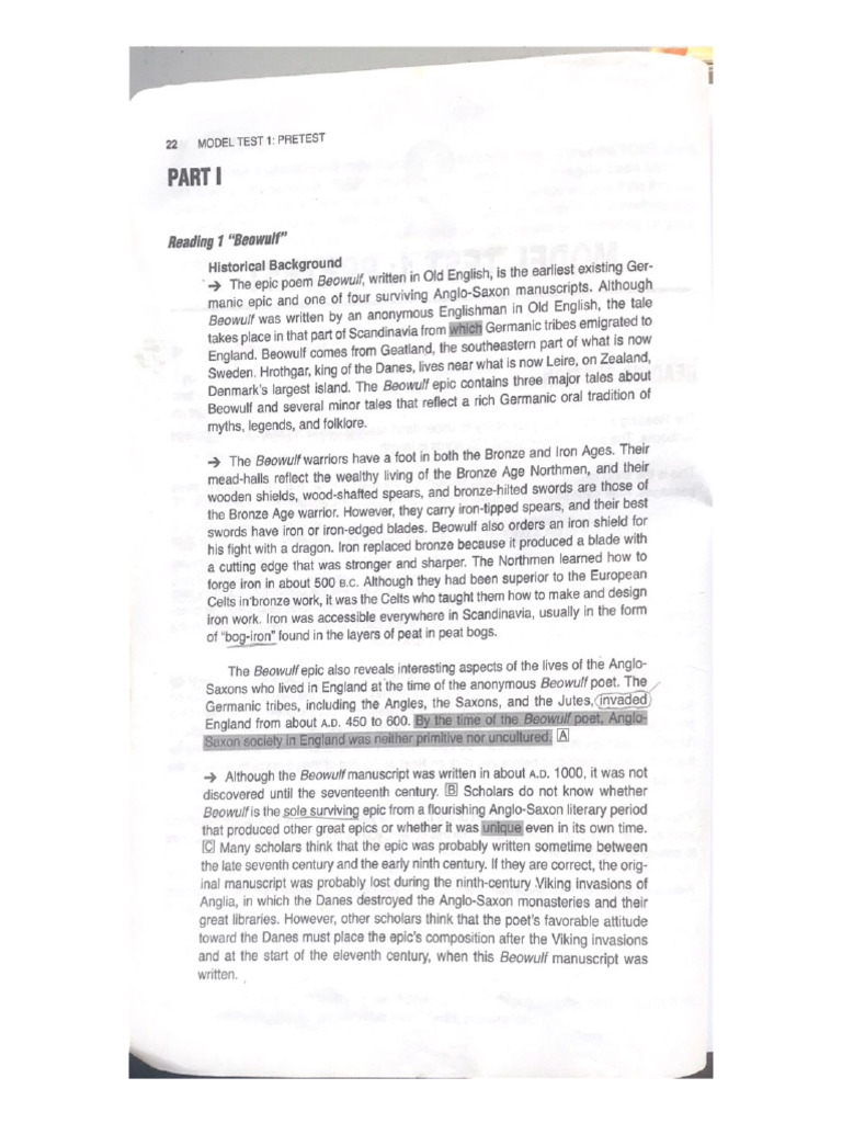 Model Test 1 Pretest | PDF