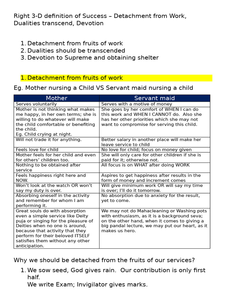 Right 3-D Definition of Success - RSP Lecture Notes | PDF | Career ...