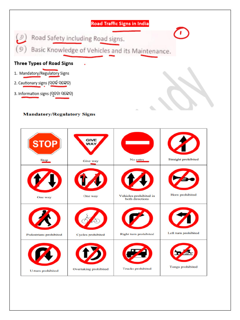 Indian Traffic Signs and Rules Guide | PDF | Traffic | Traffic Collision