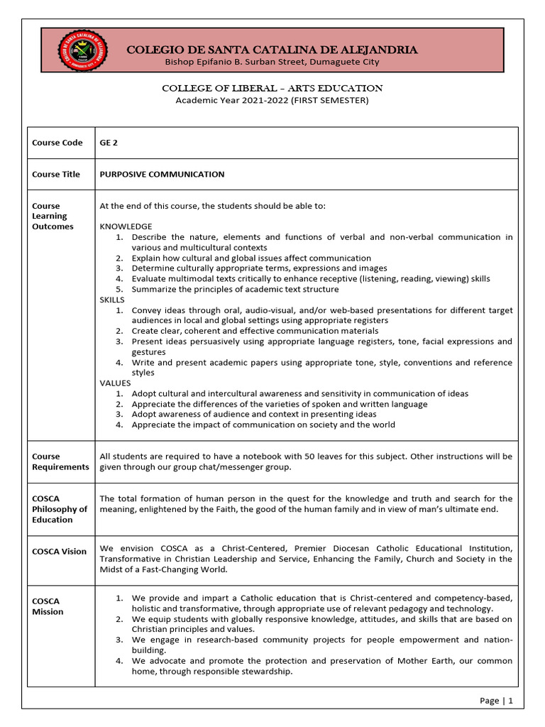 Copy GE 2 Modules 2 | PDF | Communication | Nonverbal Communication