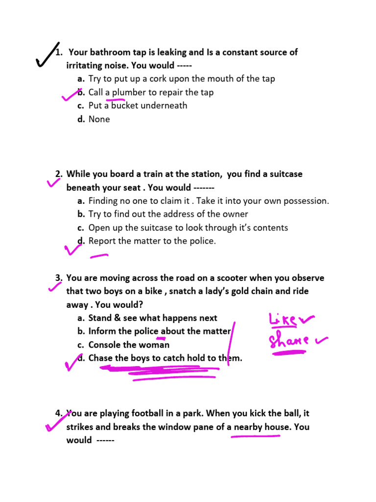 Situational Awareness Quiz Examples | PDF