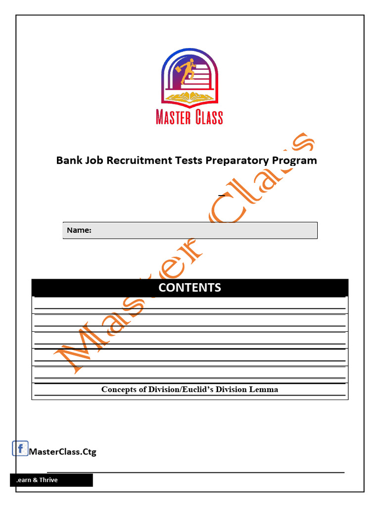 Math 5 & 6 Master Class | PDF | Prime Number | Mathematical Objects