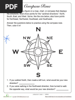 Compass Rose Flashcards | PDF