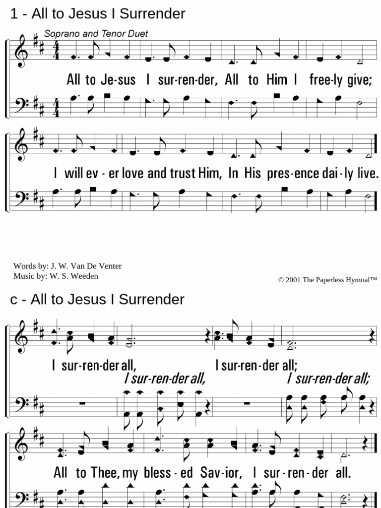 All To Jesus I Surrender | PDF