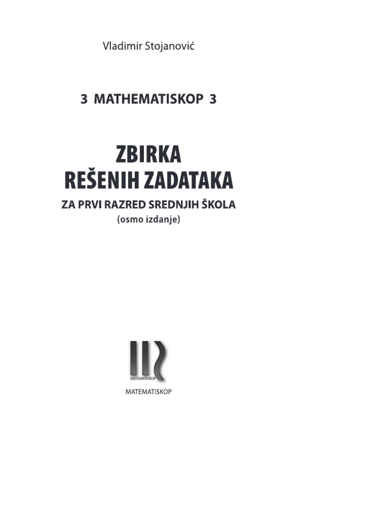 Zbirka I Razred | PDF