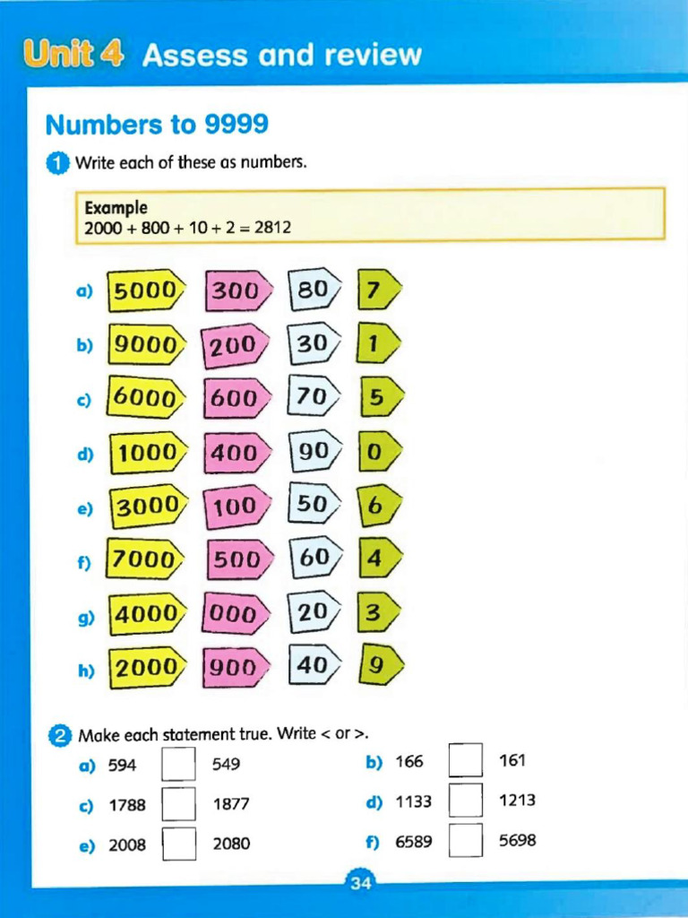 Math - G3 - Assess and Review (Unit 4) | PDF