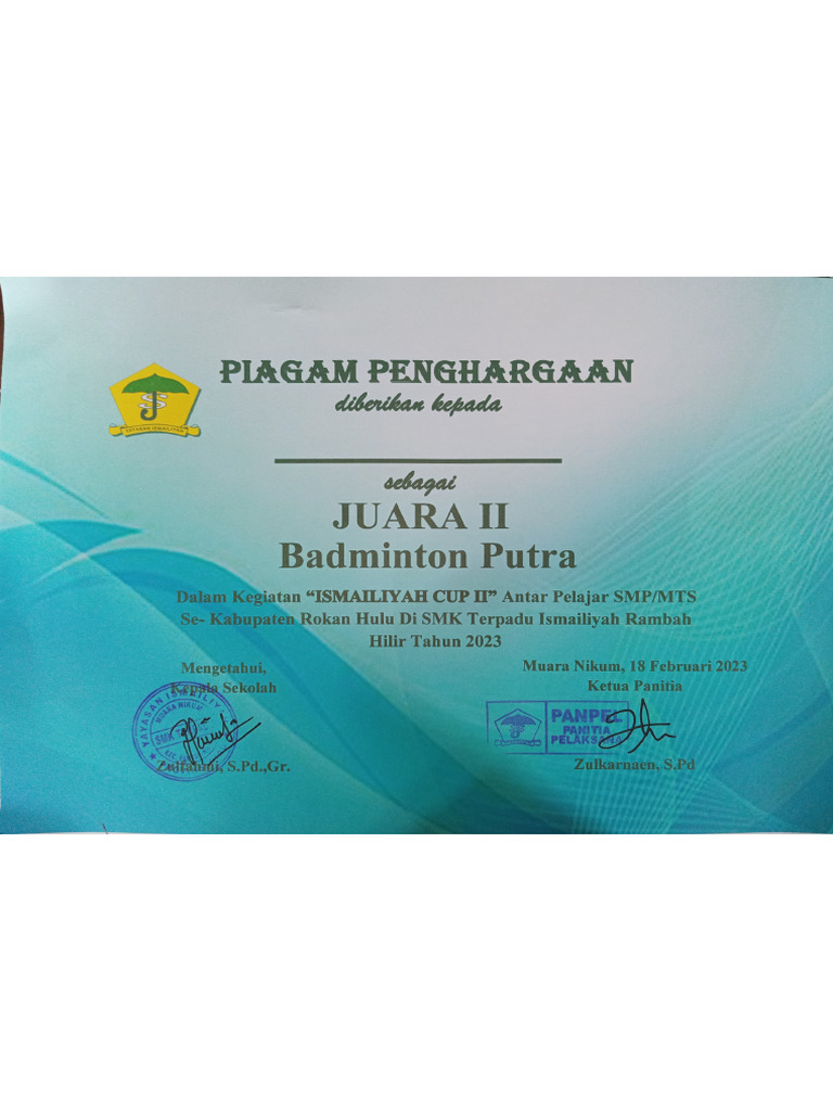 Sertifikat Rafly | PDF