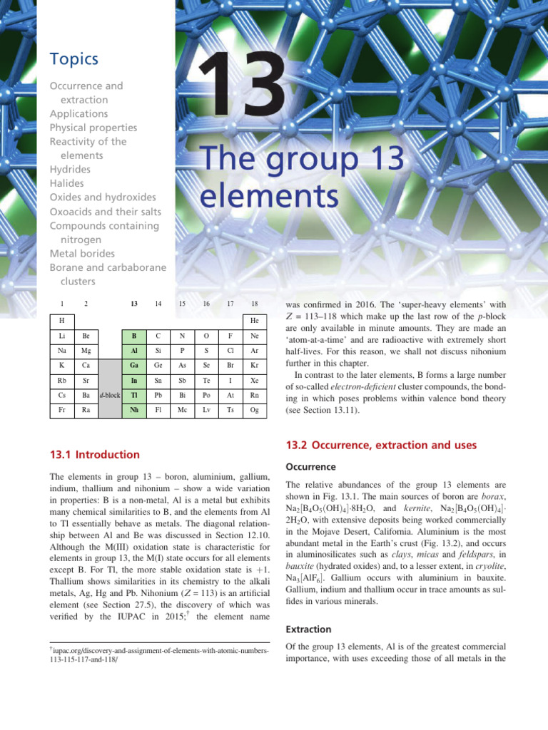 The Element IIIA | PDF | Aluminium | Boron