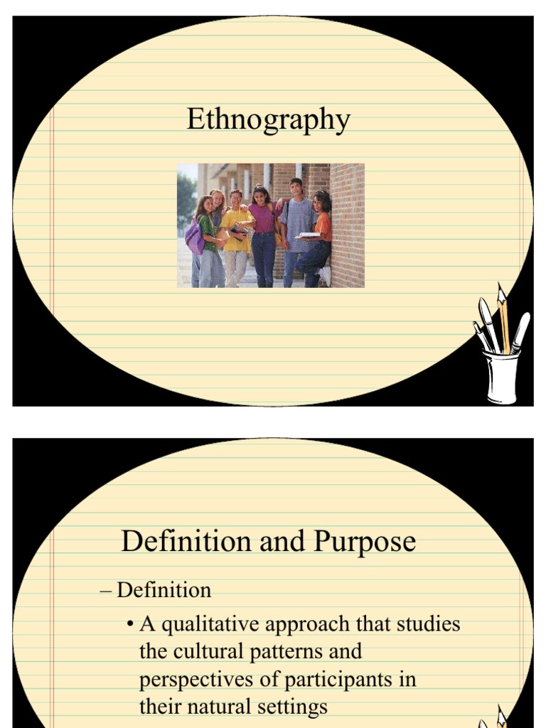 Ethnography Presentation | Ethnography | Data