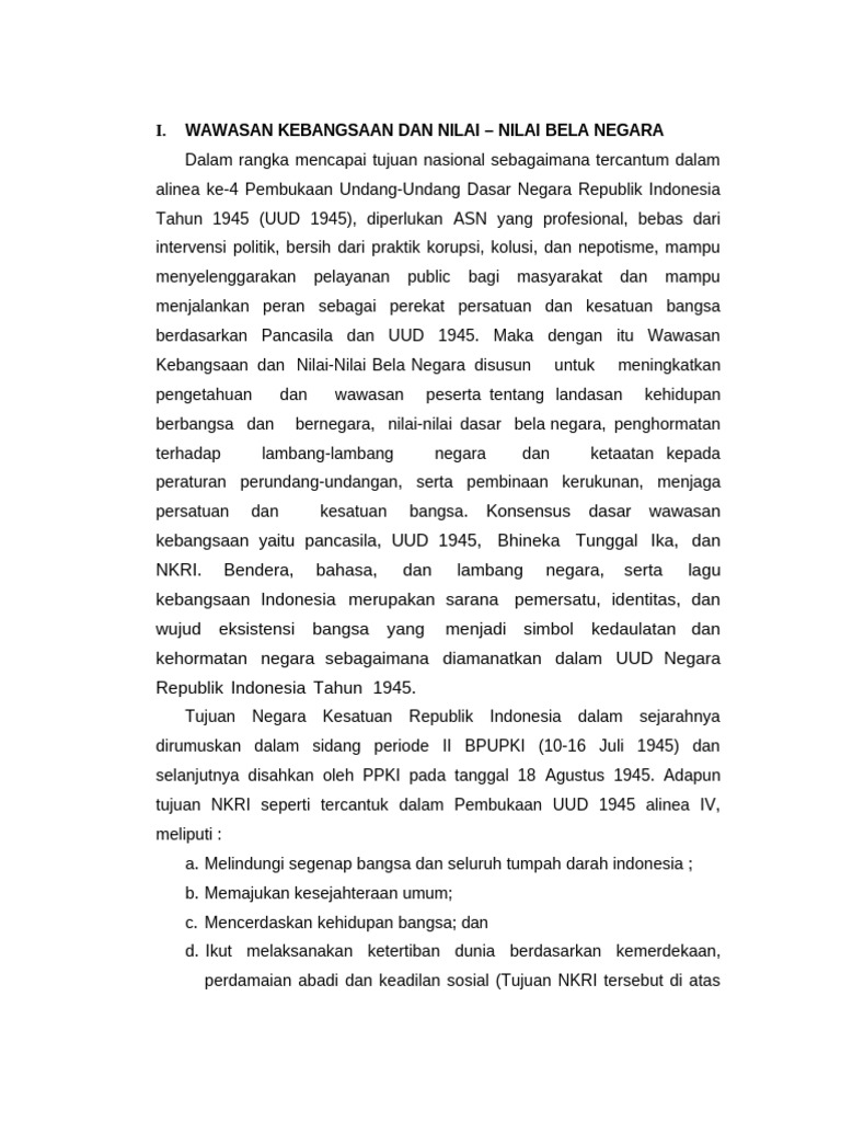 Wawasan Kebangsaan & Bela Negara | PDF