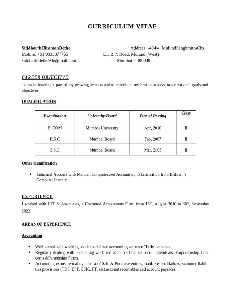 SIDDHARTH HIRAMAN DETHE_Resume_Apna | PDF | Taxes | Accounting SIDDHARTH HIRAMAN DETHE_Resume_Apna | PDF | Taxes | Accounting
