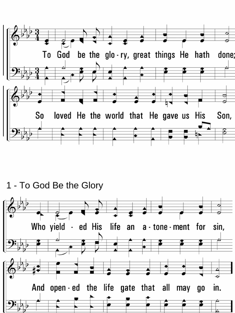 15. To God Be The Glory | PDF | Systematic Theology | Christian Belief ...