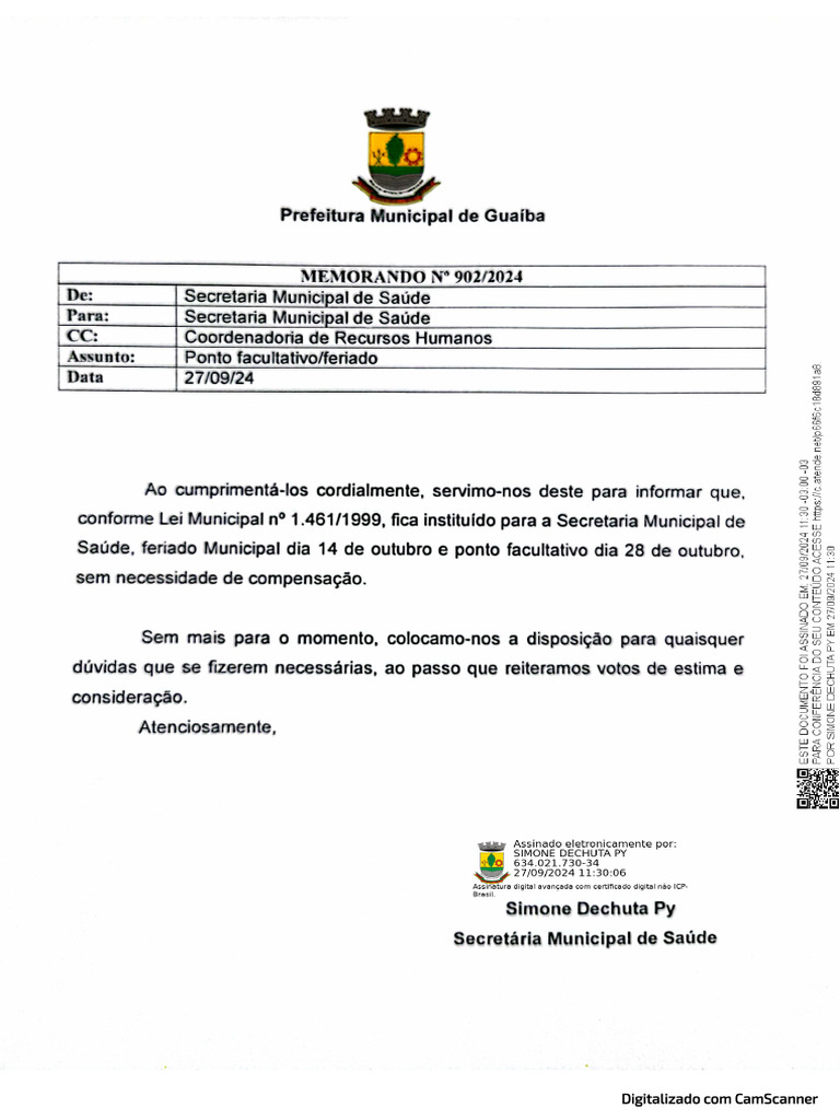 Memorando #902 2024 - Sms | PDF