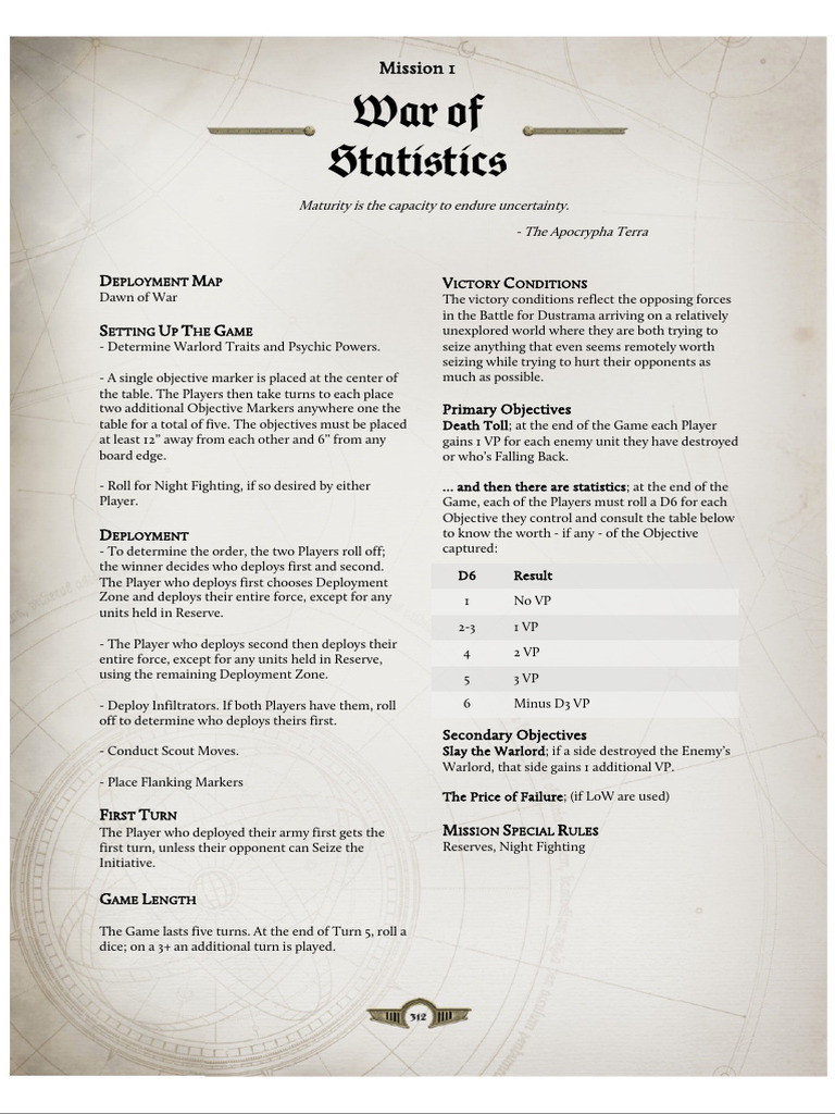 Mission 1 War of Statistics | PDF | Military Operations | Conflicts