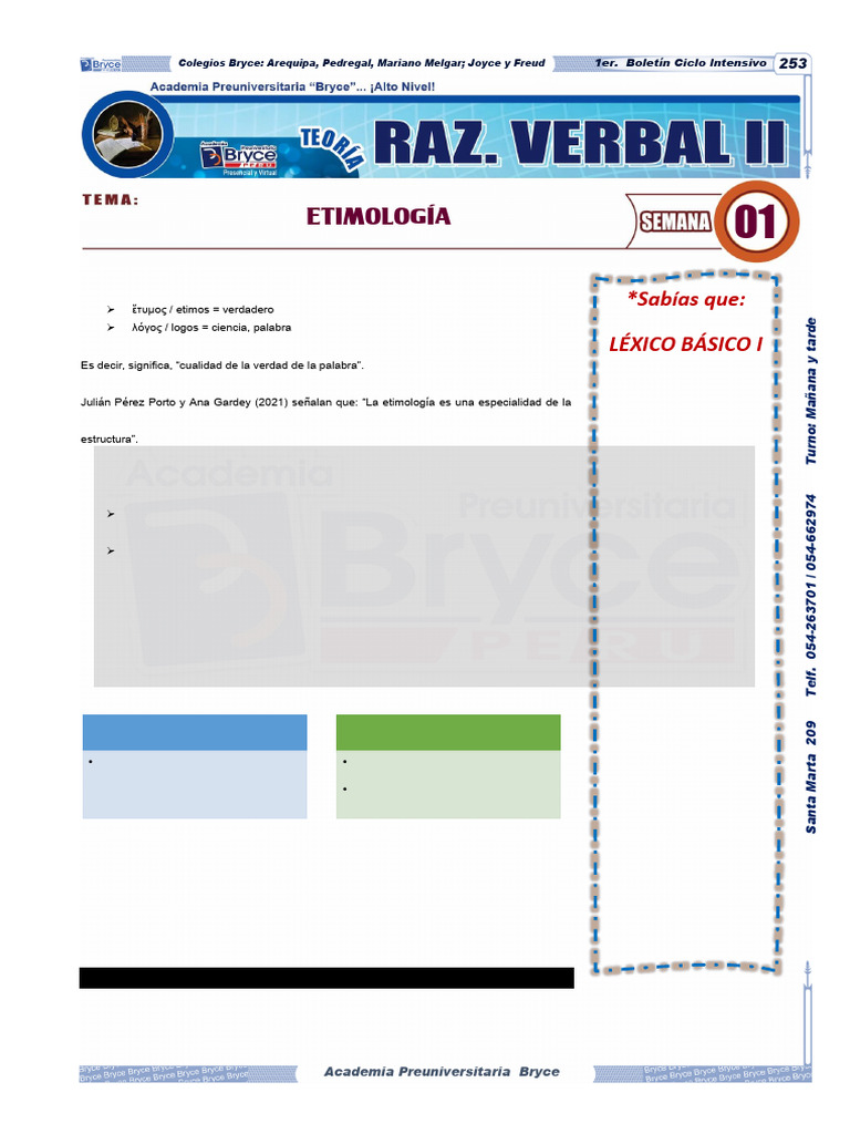 022.raz. Verbal 2 Ciclo Intensivo Guia 1 2025 | PDF | Palabra