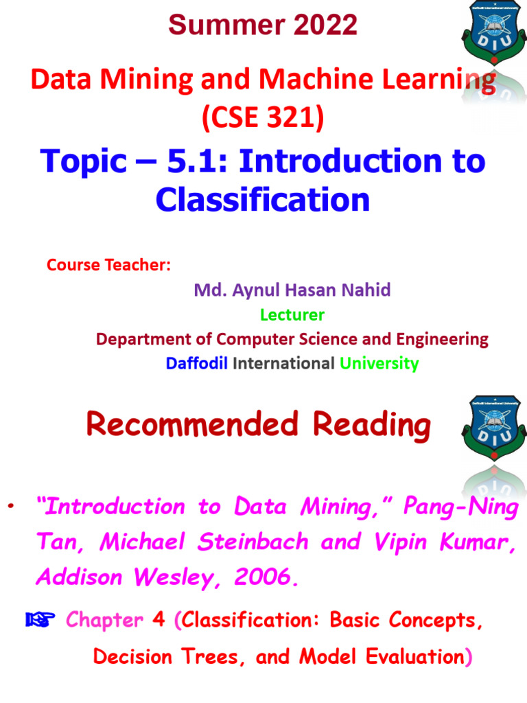 Introduction to Classification Techniques | PDF | Statistical Classification | Applied Mathematics