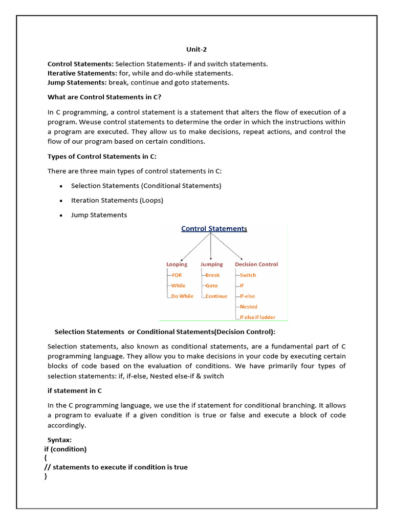 UNIT-2 PSWC | PDF | Control Flow | Computing