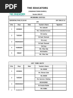 Duty Roster For The Month of November | PDF