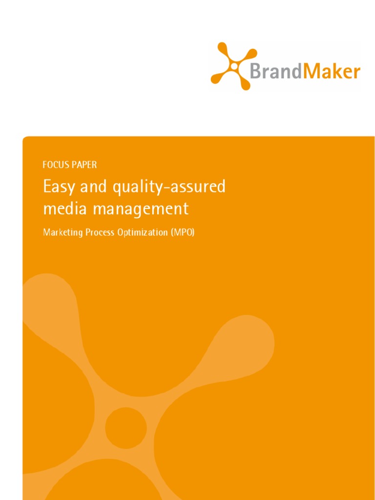 BrandMaker Focus Paper: Marketing Process Optimization | PDF ...