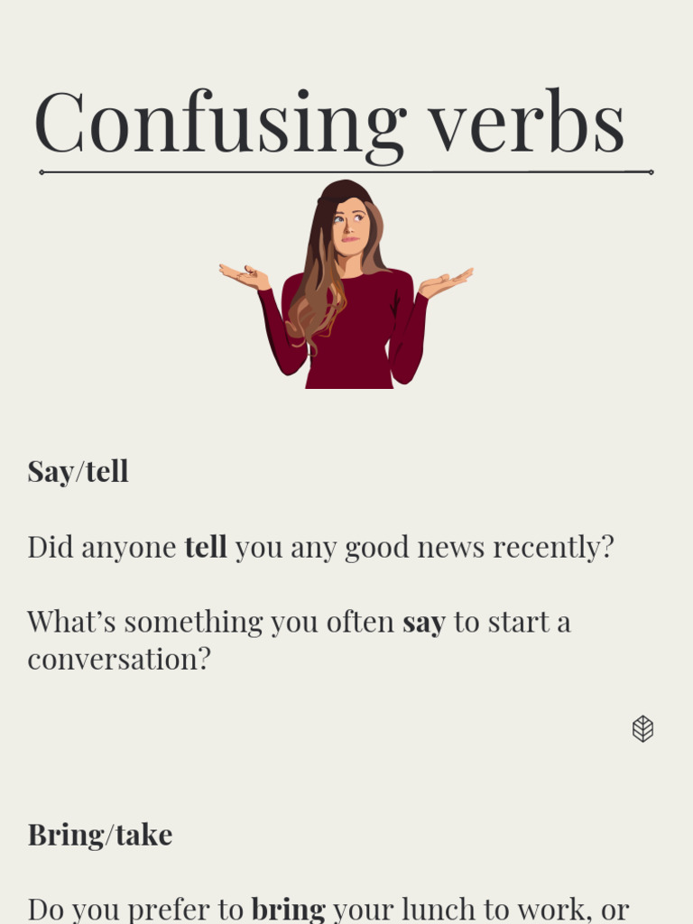 Confusing English Verbs Guide Pdf