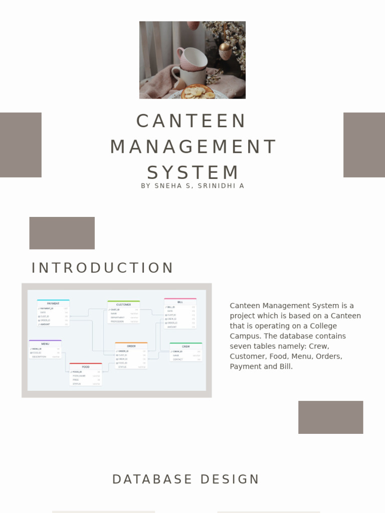 Canteen Management System | PDF | Information Technology Management | Sql
