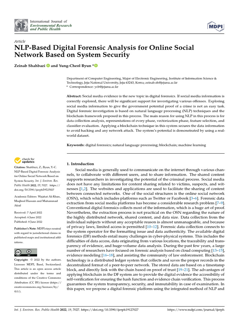 7 NLP-Based Digital Forensic Analysis For Online Social Network Based ...