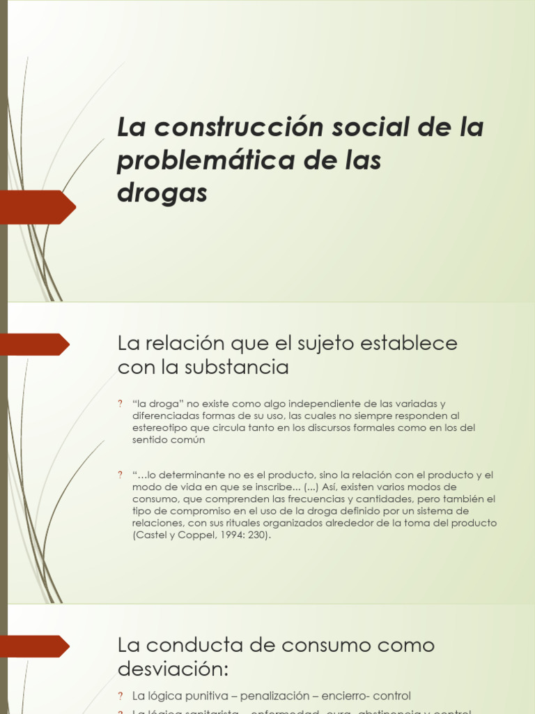 Drogas: Construcción Social y Estigmas | PDF | La dependencia de sustancias | Drogas