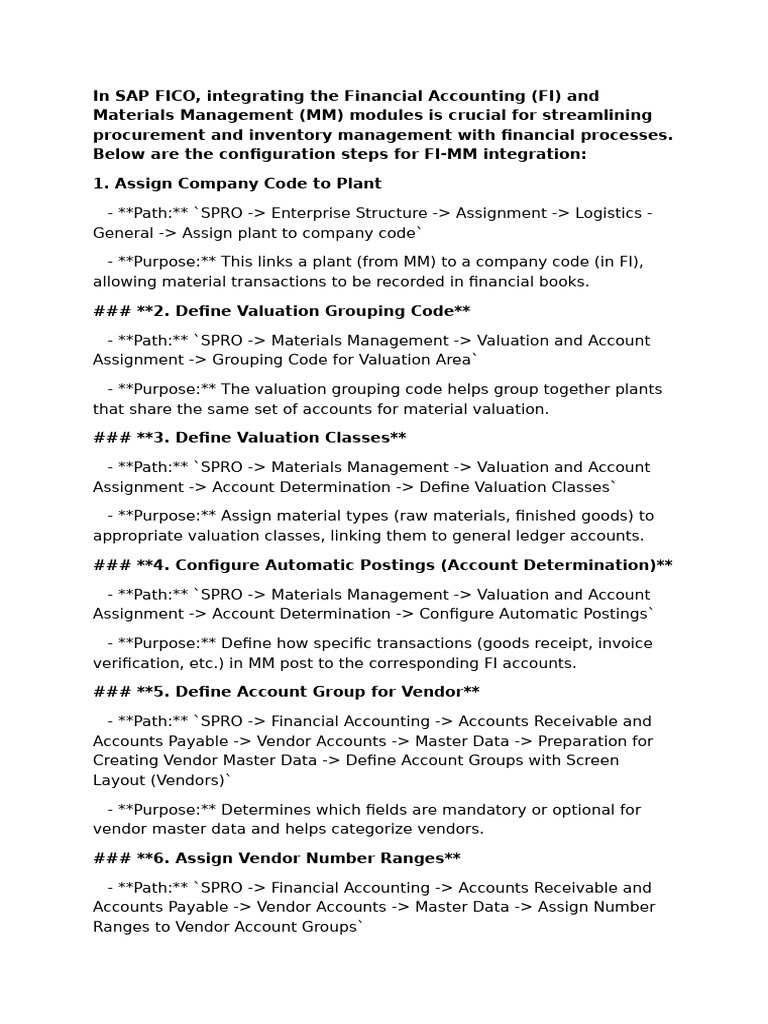 FI MM Intergration | PDF | Accounts Payable | Business Economics