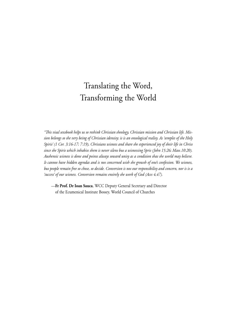 Translating the Word, Transforming the World - PDF Room | PDF ...