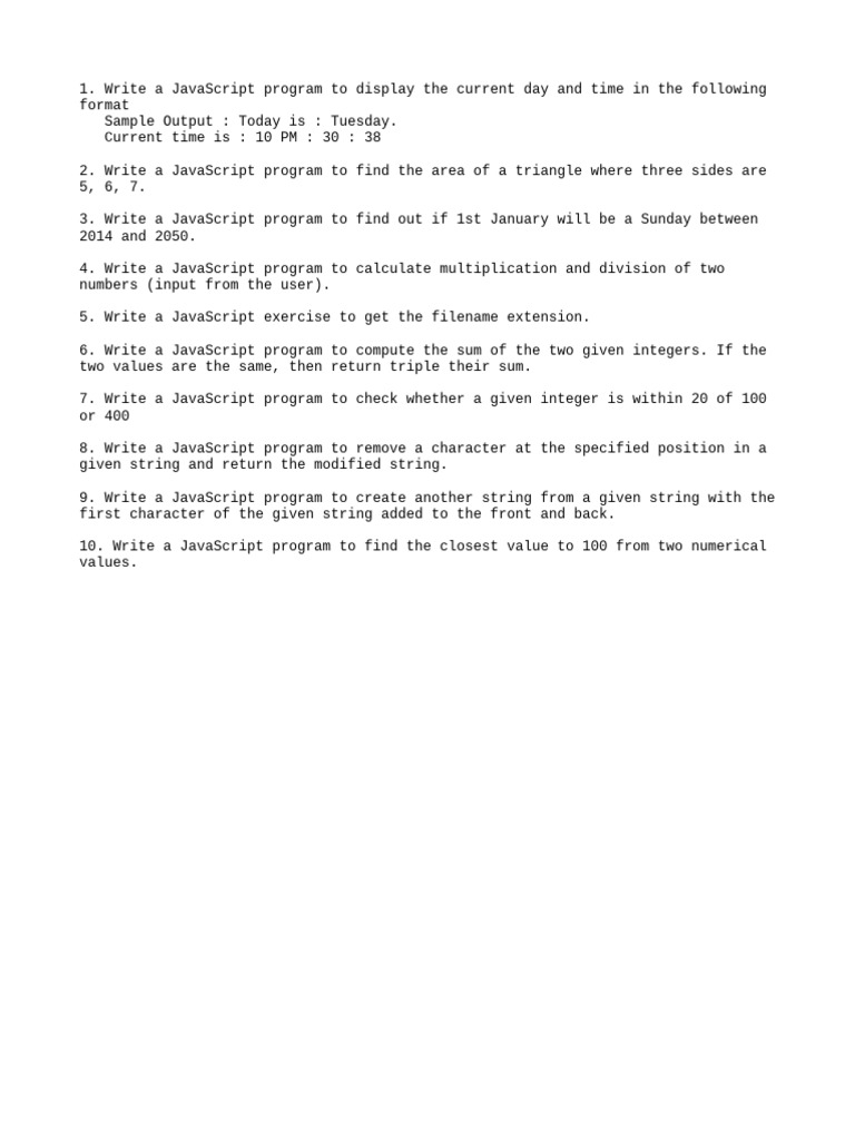Js Practice 17-10-2024 | PDF | Computers | Technology & Engineering
