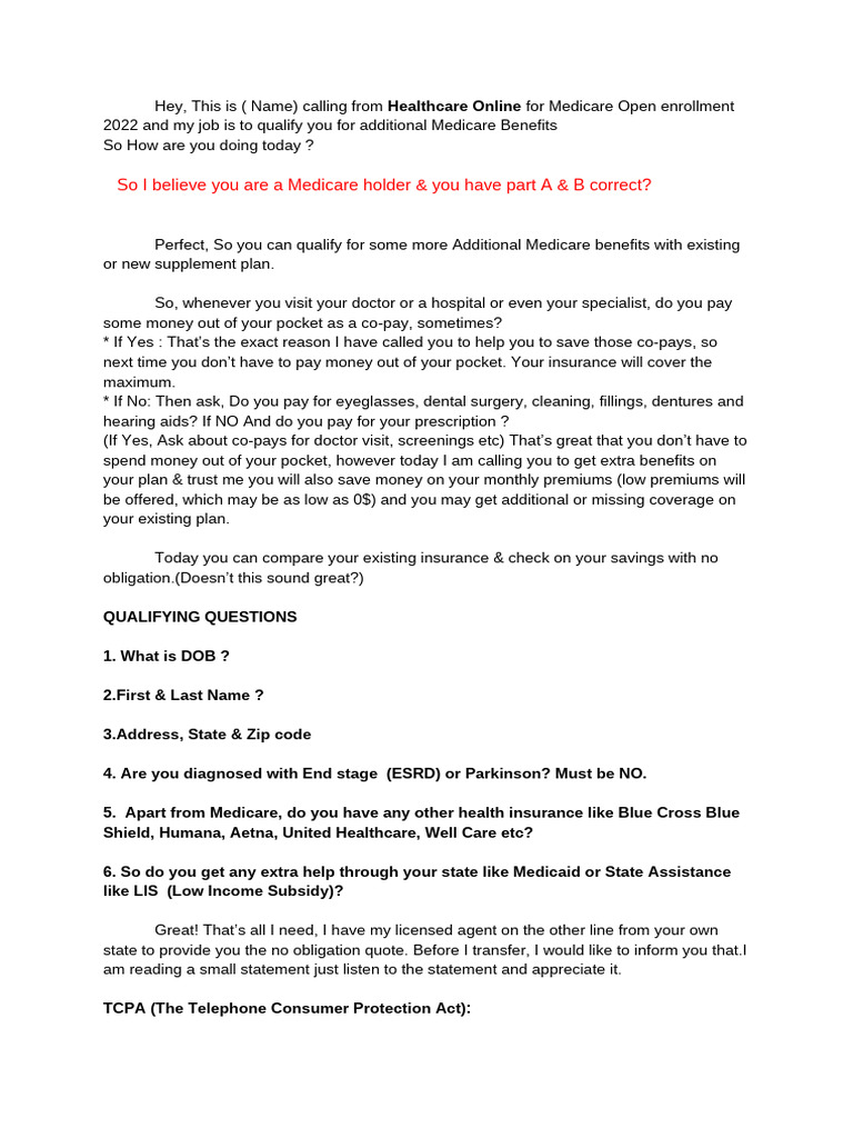 Medicare Supplement Script | PDF | Medicare (United States) | Service ...