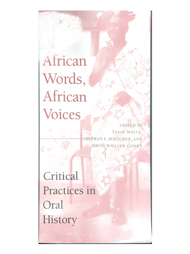 Cohen, Miescher, White, African Words, African Voices INTRO | PDF