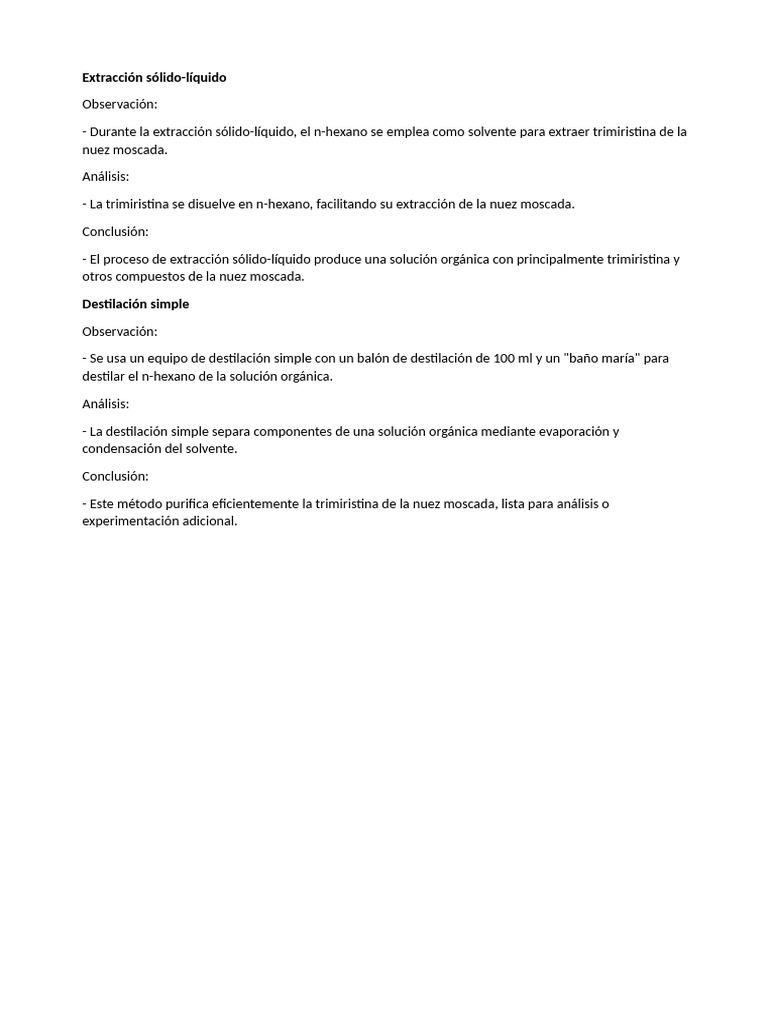 Extracción y Purificación de Trimiristina | PDF | Cocina, comidas y vino