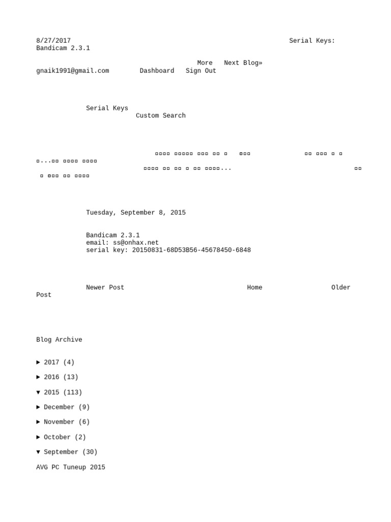 Serial Keys Bandicam 2 3 | PDF