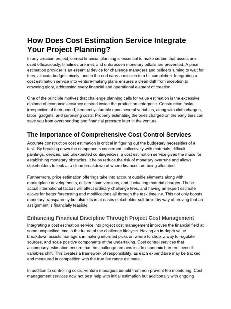 Cost Estimation | PDF | Cost | Prices