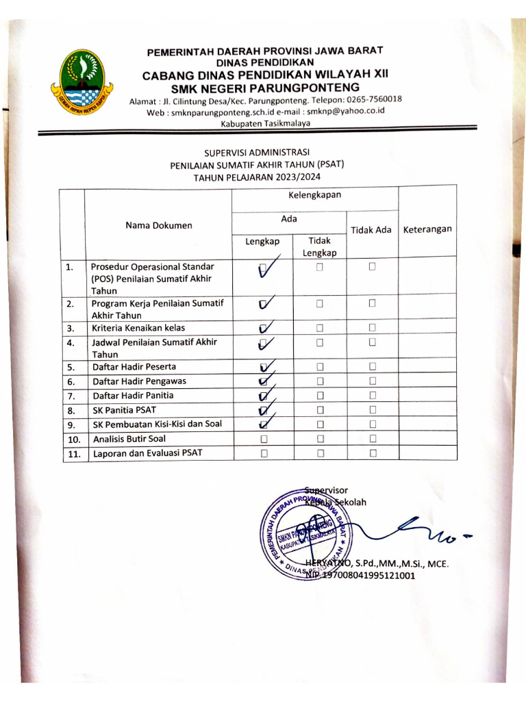Supervisi Psat | PDF