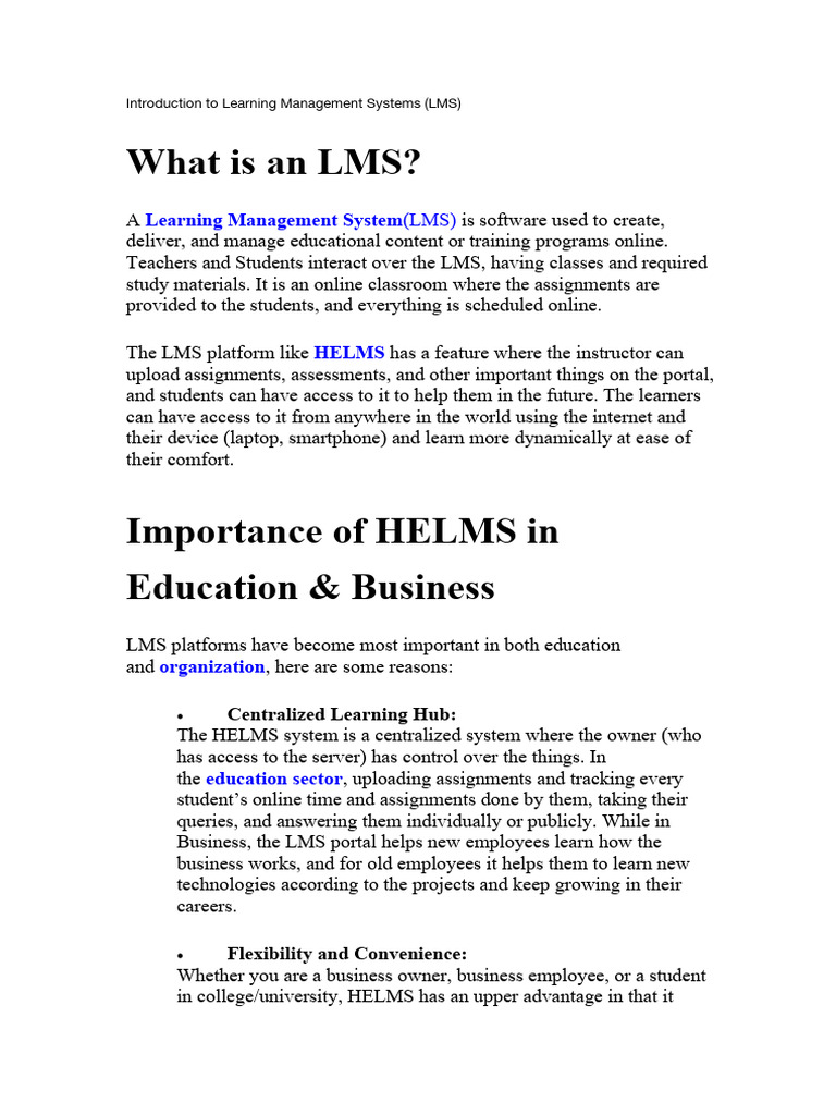 Introduction to Learning Management Systems | PDF | Cloud Computing ...